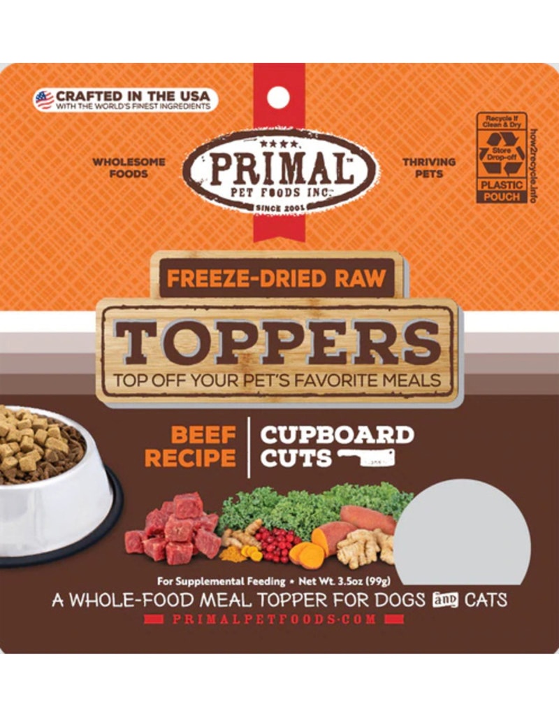 Primal Freeze Dried Cupboard Cuts Toppers Beef 18 Oz