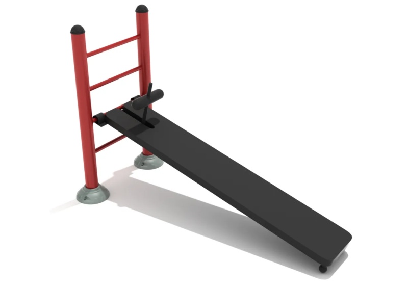 Adjustable Inverted Sit-Up Bench for Outdoor Use