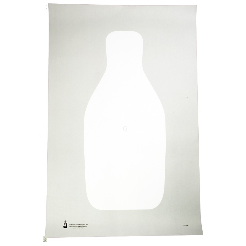 Action Target, Standard Fbi/Dea Q Target, Bright White, 22 1/2"X34 1/2 ...
