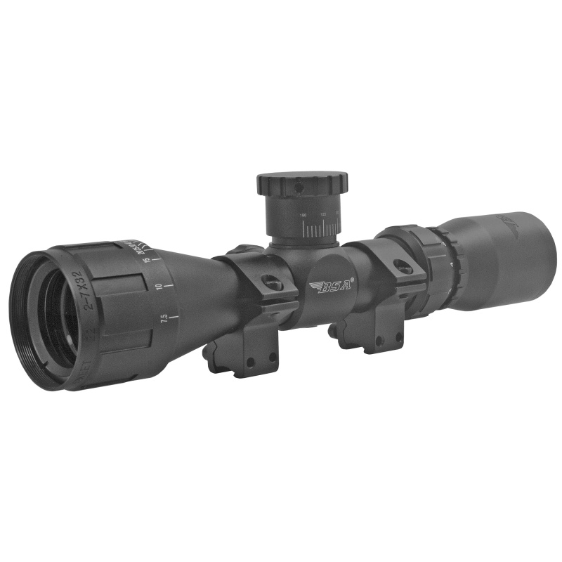 Bsa Optics, Sweet 22, Rimfire Scope, 2-7X32mm, 1" Maintube, 30/30 ...