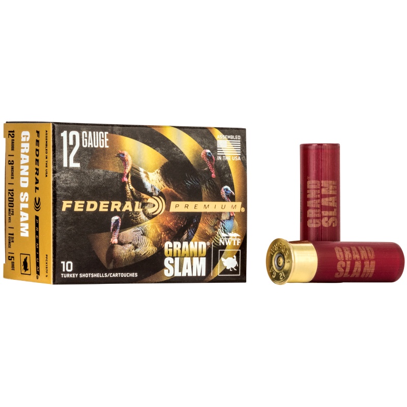 Federal, Grand Slam, 12 Gauge, 3", #5, 1.75Oz, Shotshell, Flight ...