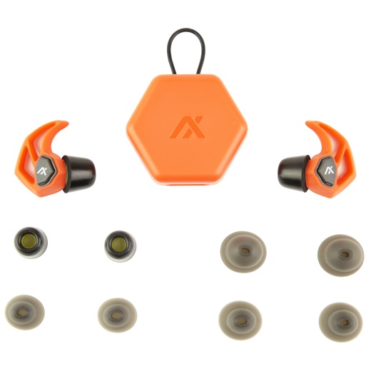 Axil, X30i, Earplugs, Blaze Orange, Includes (3) Silicon Tips, (2) Foam ...