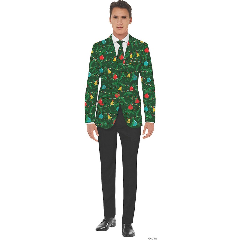Adult Christmas Tree Jacket And Tie Xl
