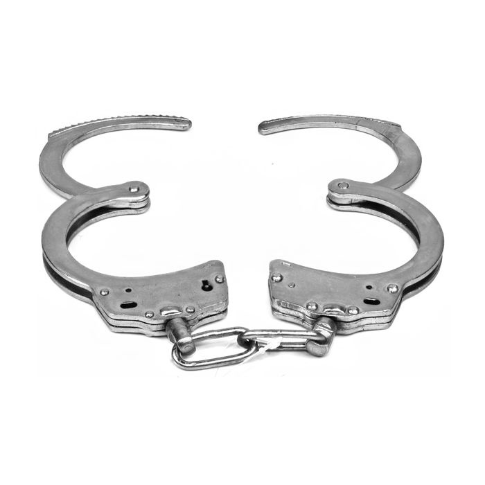 Solid Steel Handcuff Sliding Double Lock Mechanism