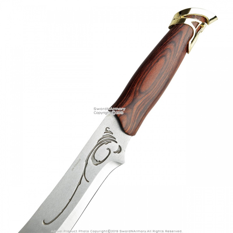 Long Knife Of Strider Ranger Elven Fantasy Scimitar Sword W/Sheath And ...