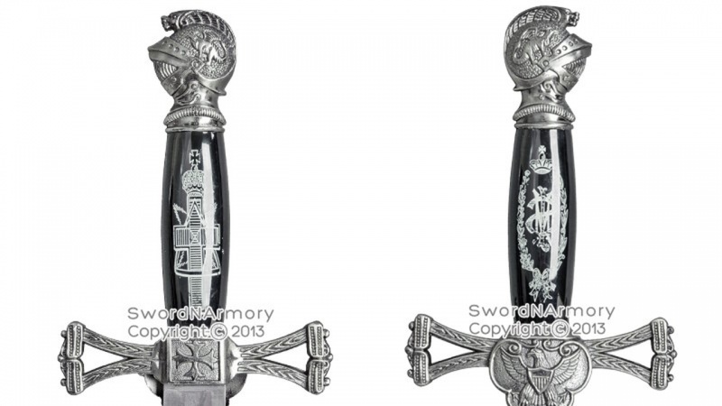 21.5 Masonic Ceremonial Dagger Mason Knights Of Templar St. John Short ...