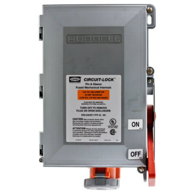 Buy Hubbell HBL430MIF12W Mechanical Interlock Enclosure for IEC 60309 ...