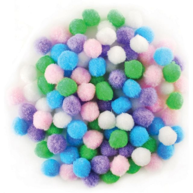 Buy Pom-Poms .75" 100/Pkg Online - Vibrant Craft Supplies for Kids