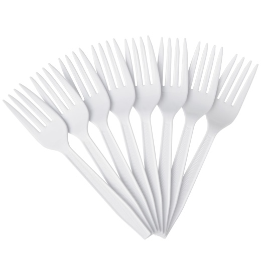 Buy Highmark Plastic Utensils, Medium-Size Forks, White, Box Of 1,000 ...