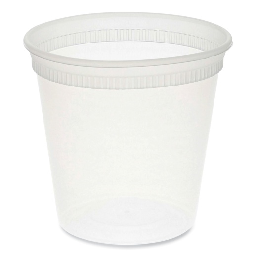 Microwavable Containers for Food Storage - 24 Oz Clear Plastic ...