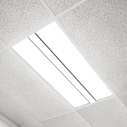 5800 Lumen Max - 50 Watt Max - 2 X 4 Led Troffer Fixture - Three Flat ...