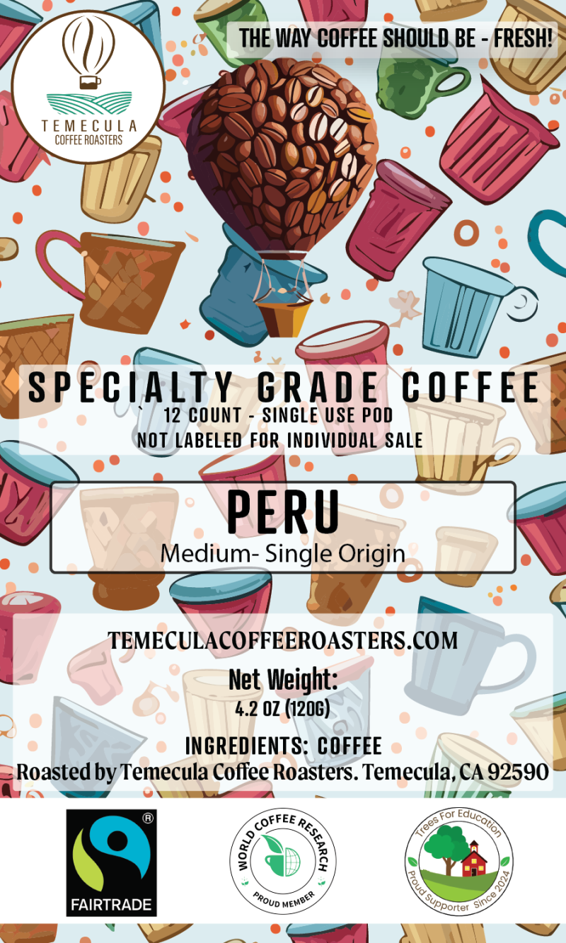 Fairtrade Peru Medium Roast Coffee - Buy Online