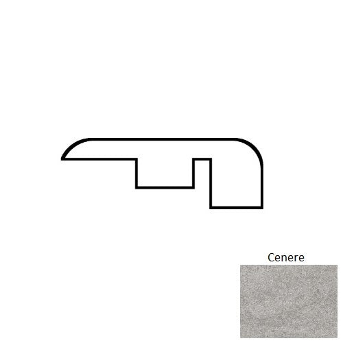 Kalos Stone Cenere Luxury Vinyl Moulding / Trim - 1.5" X 94" End Cap ...