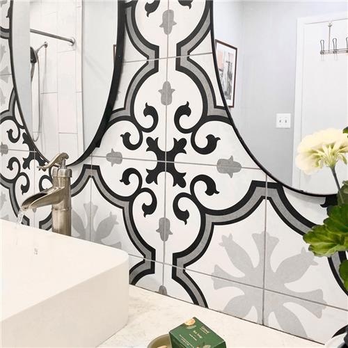 Lacour Grey Porcelain Tile Mixed 9 3 4 X 9 3 4 Per Pack 11 11 Sqft