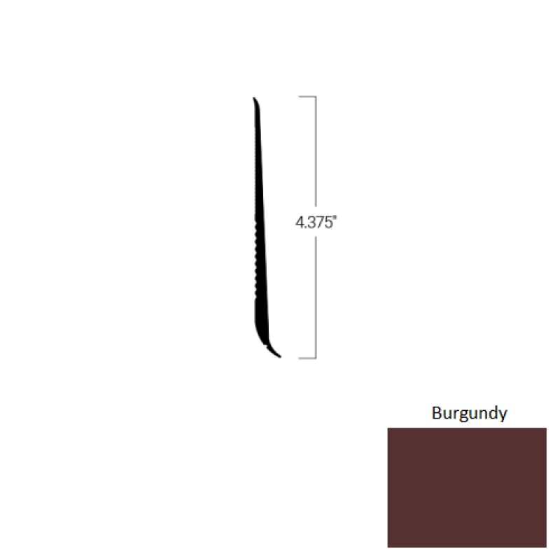 Johnsonite Burgundy Rubber Tightlock Resilient Rubber Base - 4 3/8" X ...