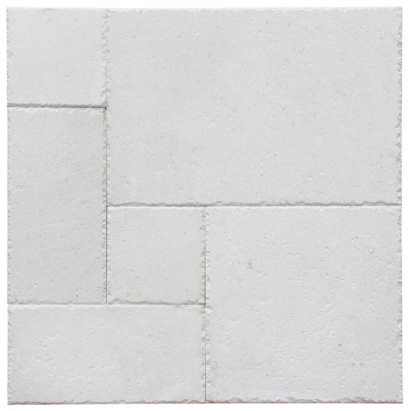 Tuscan White Limestone Versailles Pattern - Chiseled & Brushed ...