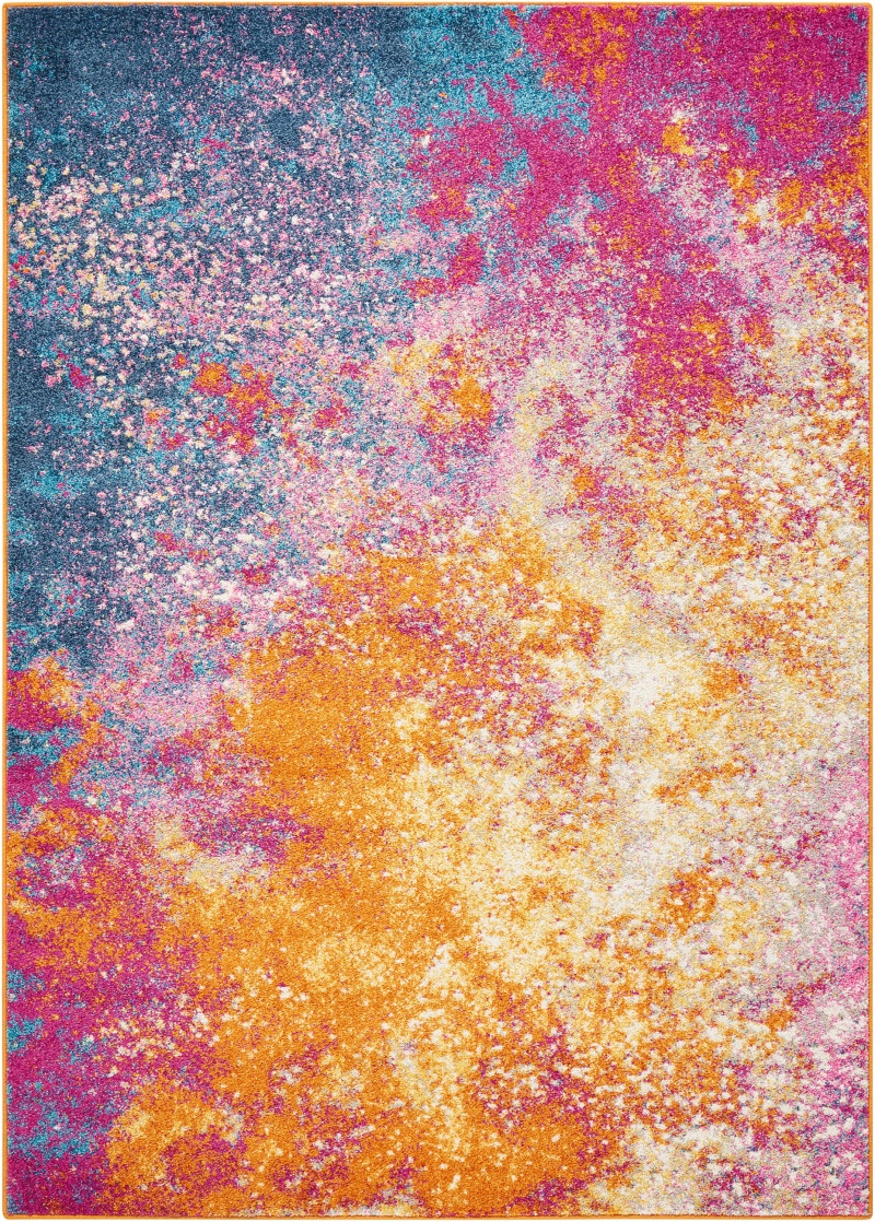 Passion Psn10 Sunburst Polypropylene Modern Area Rug - 5 Ft X 7 Ft ...