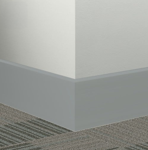 Johnsonite Medium Grey Rubber Millwork Contoured Wall Base - 6" X 96" X ...