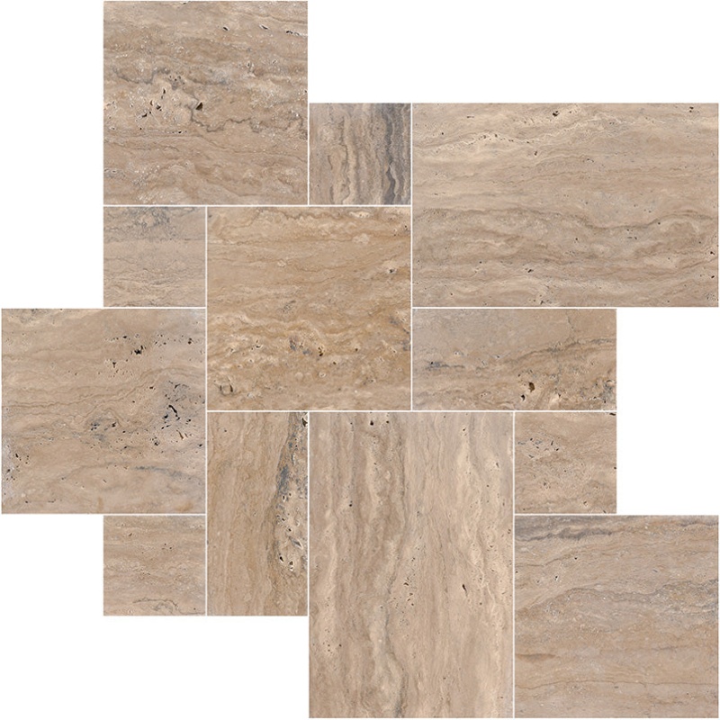 Classico Travertine Paver Versailles Pattern - Tumbled - Various Sizes