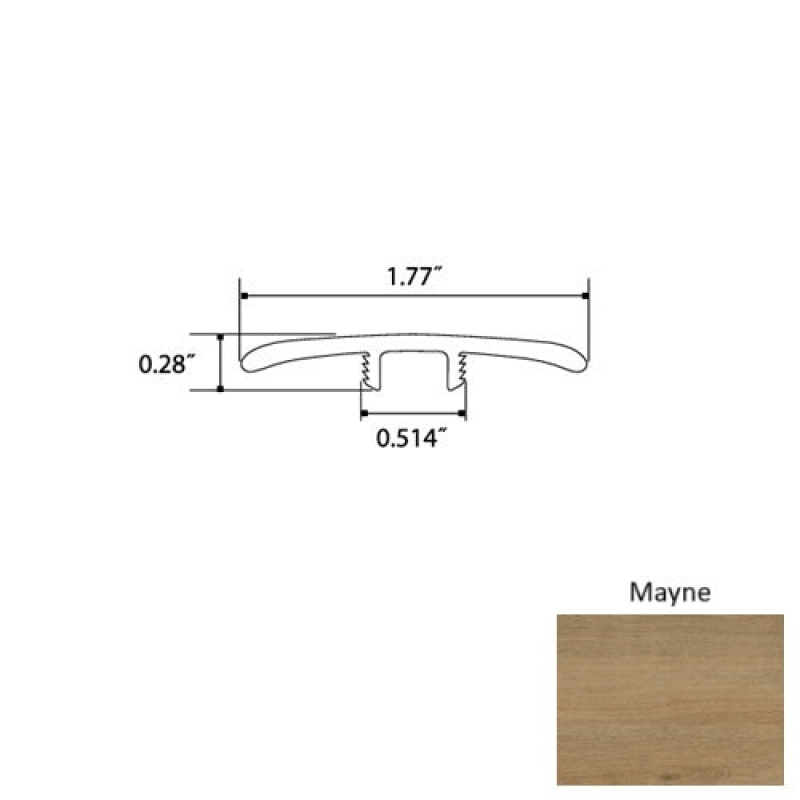 Crystal Mayne Luxury Vinyl Moulding / Trim - 94" T Molding - Mineral ...