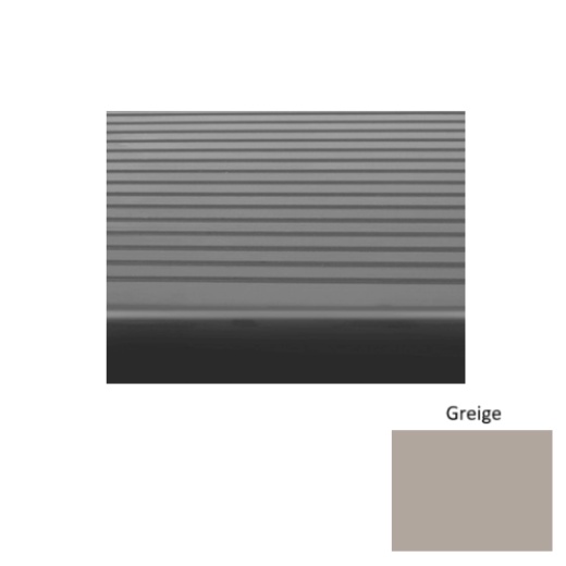 Solid 80 Greige Light Duty Rib Design Rubber (Sq) With Safety Yellow ...