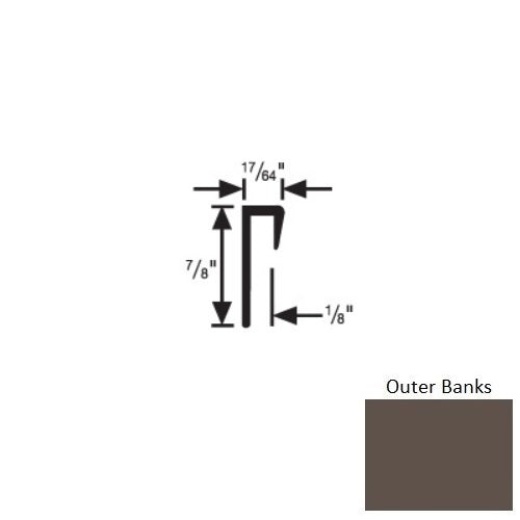 Flextones Outer Banks Vinyl 197 Square Resilient Cove Cap - 1/8" X 12 ...