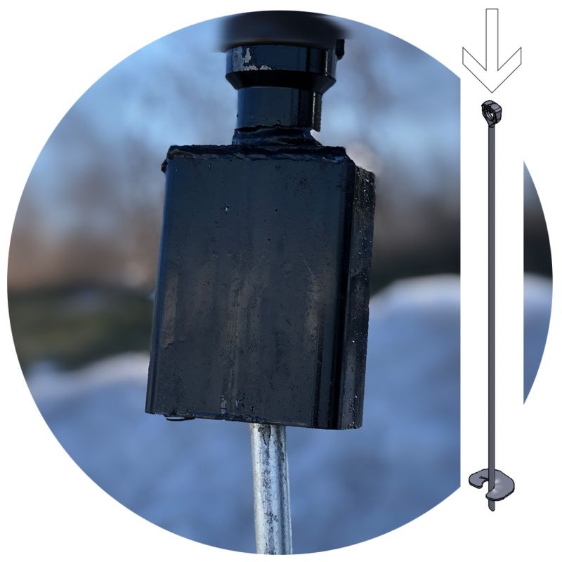 Anchor Cranker Head (Cowbell) - Anchor Rod Driver