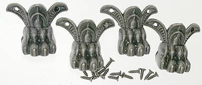 Buy Bronzed Cast Claw Clock Feet 4-Pack Online - Clock Making Essentials
