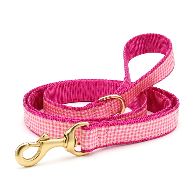 Buy Pink Gingham Dog Lead Online - Stylish & Durable Leash for Dogs