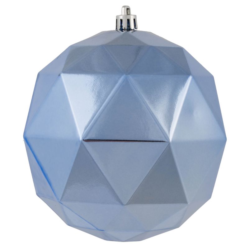 Buy 4.75" Periwinkle Shiny Geo Ball 4/Bg Online - Vickerman Decorative ...