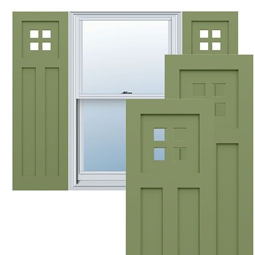 Buy True Fit Pvc Moss Green San Antonio Mission Fixed Mount Shutters Online