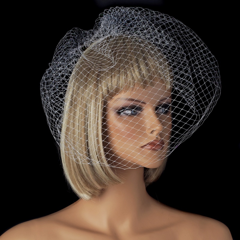 Buy Plain Single Layered French Netting Bird Face Veil Online - Add ...